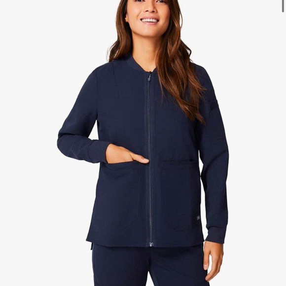 Figs | Jackets & Coats | Figs Bellery Navy Blue Scrub Jacket Xs | Poshmark